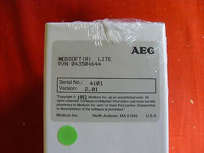 Modicon Modsoft Lite Programming Software Ver 2.01 | PLC Ltd.