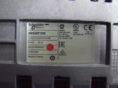 BMXXBP1200 Used Excellent Schneider Electric Modicon BMX-XBP-1200 | PLC ...