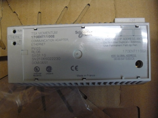 170ENT11002 NEW Modicon Schneider Momentum Ethernet Comm Adapter 170-E ...